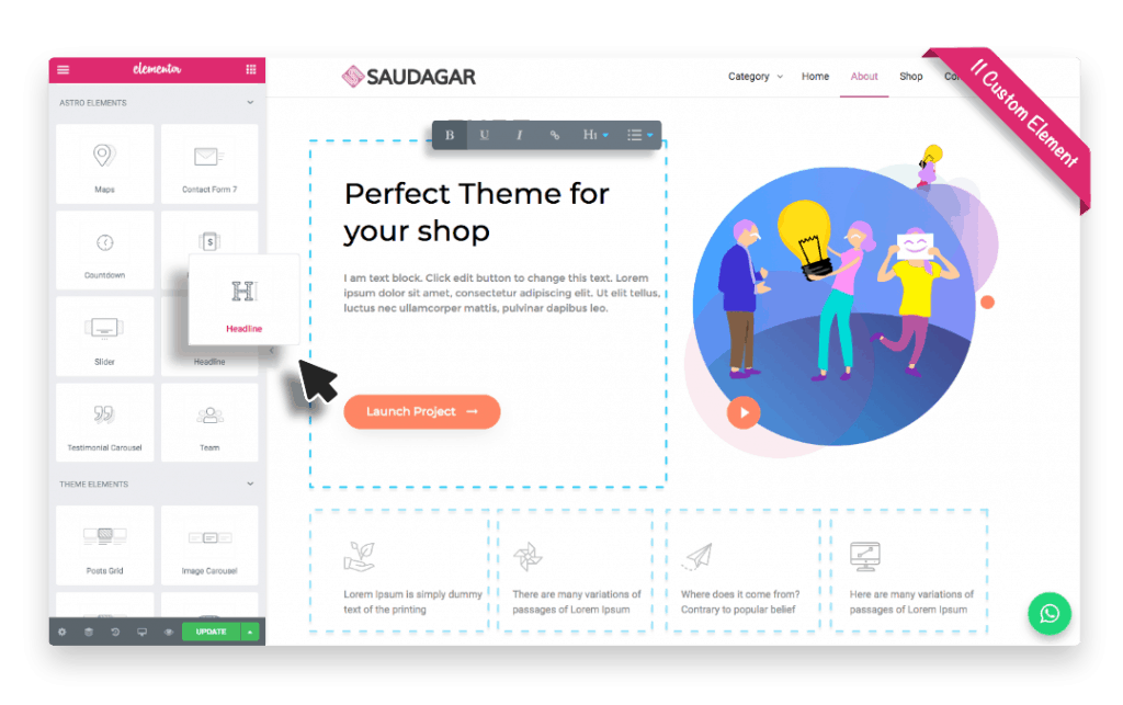 saudagar-feature-elementor - Webforia Studio