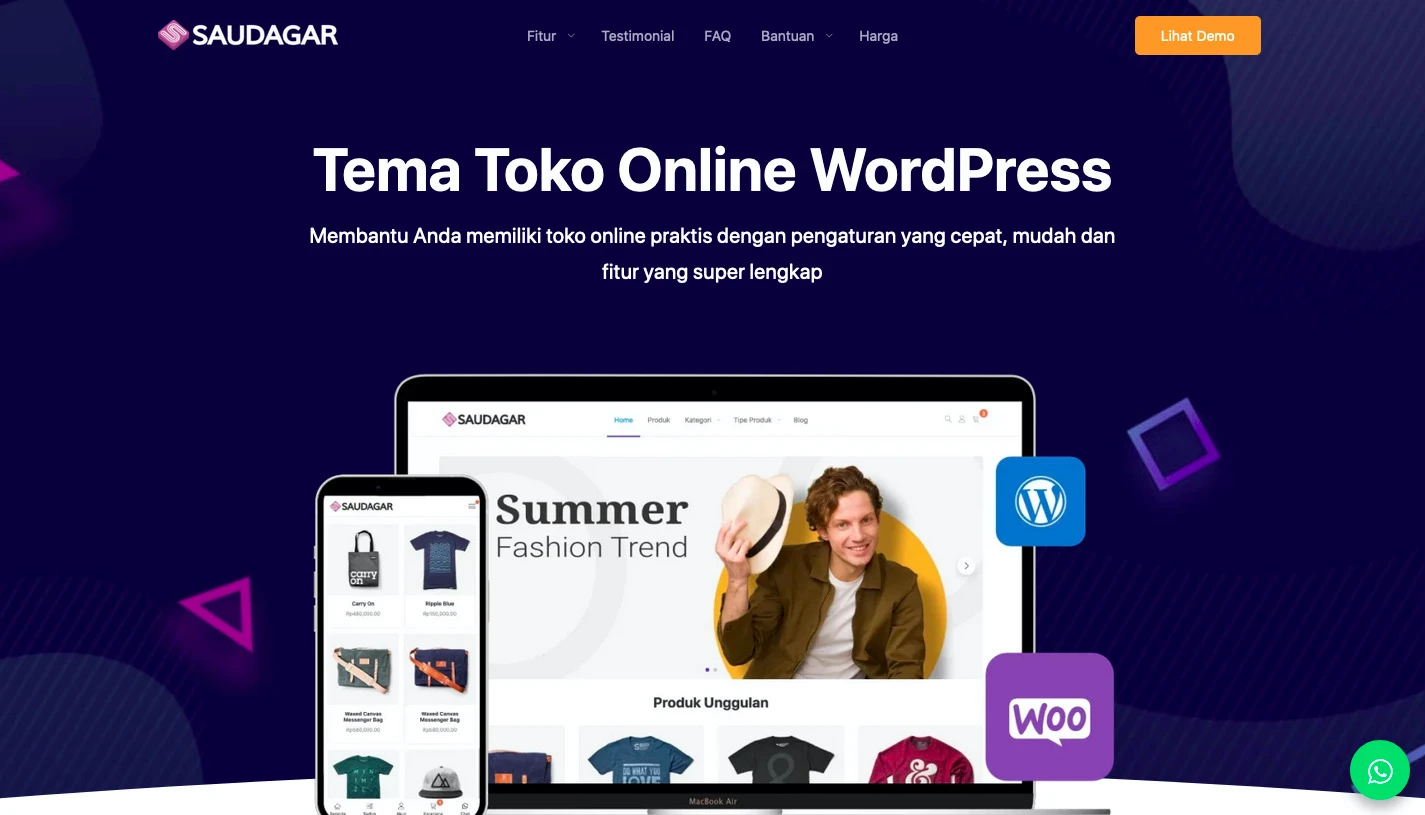 Saudagar WP: Template Toko Online WordPress Indonesia